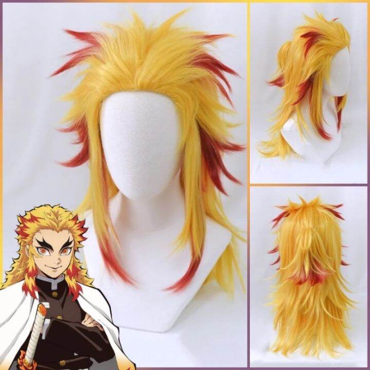 Demon Slayer - Kyojuro Rengoku Cosplay Wig | Lazada