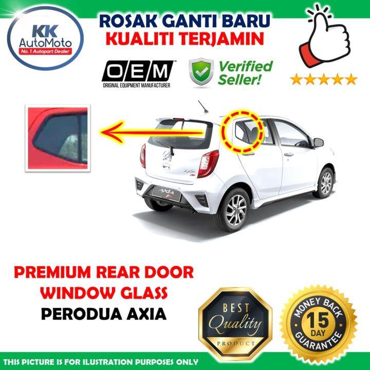 All Perodua Axia 1.0 1 Keping Premium OEM Window Glass Door Rear Mirror ...