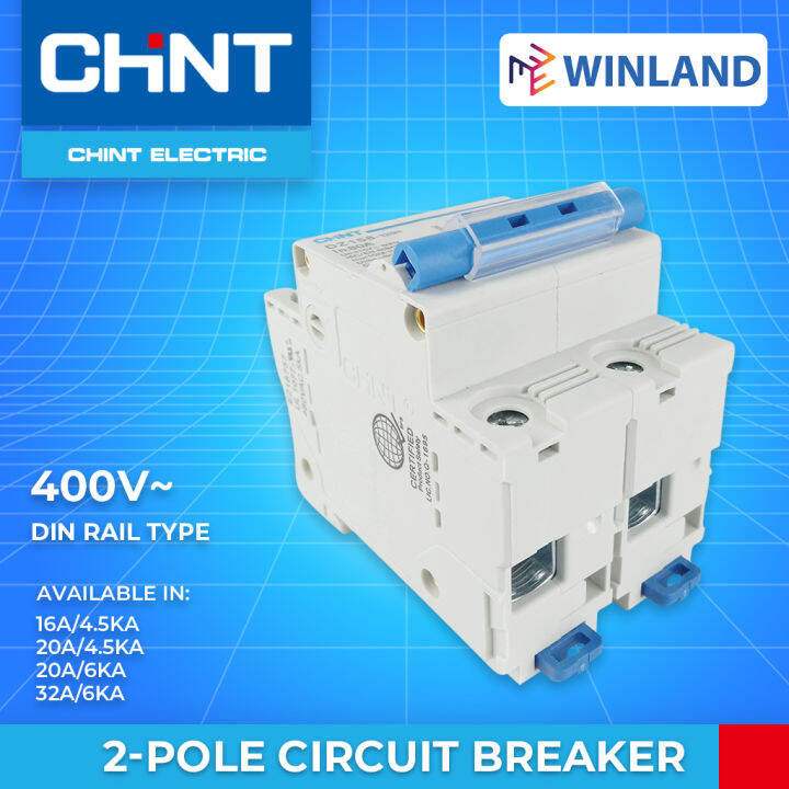 CHINT by Winland Miniature Circuit Breaker 2Pole (DIN Rail Type) 16A ...
