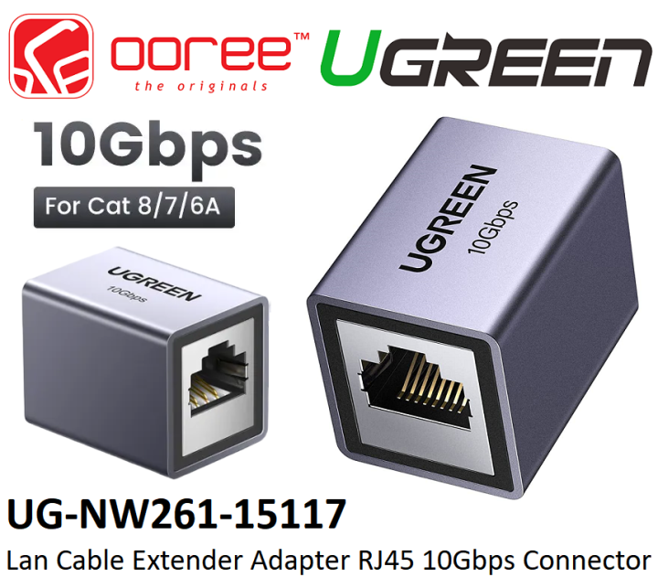 UGREEN RJ45 CONNECTOR NETWORK GIGABIT ETHERNET EXTENDER ADAPTER ...