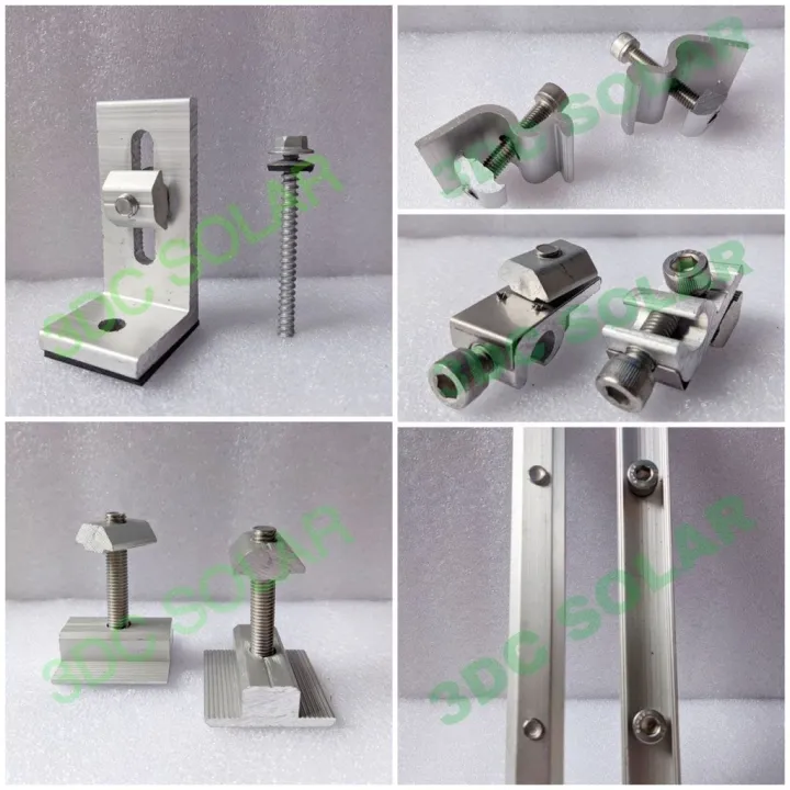 Solar Mounting Accessory For Panel |1 PIECE EACH L-Foot End Clamp Mid ...