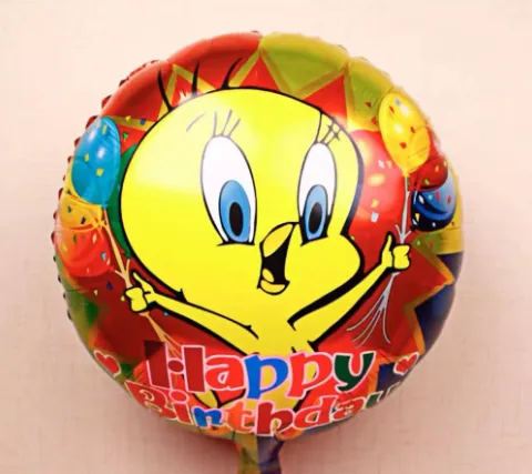 [TWEETY BIRD]18" cute round shape foil balloon HAPPY BIRTHDAY! 10pcs ...