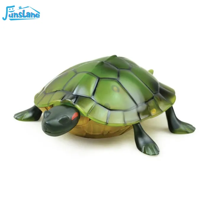 FunsLane Electric RC Remote Control Turtle Robot Infrared Green Sea ...