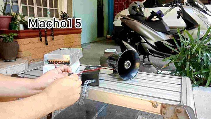 Wang Wang Siren 6 tones BLASTER Siren Amplifier with CROWN Horn Speaker ...