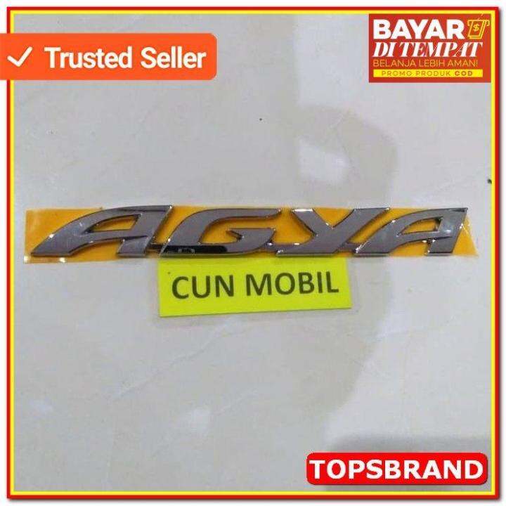 Emblem Logo Agya Original Dimensi Panjang 20 Cm, Tinggi 2,2 Cm | Lazada ...