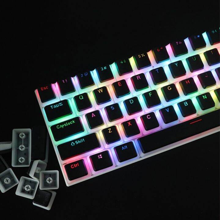 104 Keys PBT Pudding Keycap Two-color Injection OEM Profile DIY Keycaps ...
