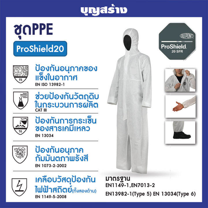 ชุด ppe ชุดป้องกันเชื้อ ชุดหมี ชุดหมอ ชุดบุคลากรทางการแพทย์ DuPont ...