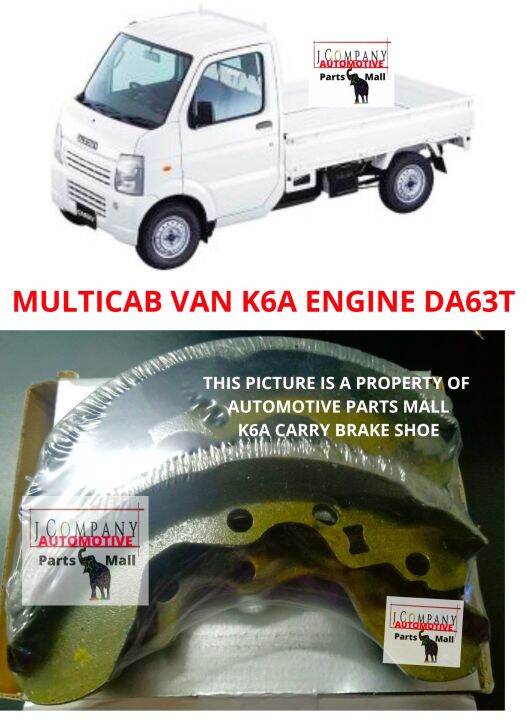SUZUKI K6A MULTICAB BRAKE SHOE REAR DA16T DA63T DA65T DG63T DS16T VAN ...
