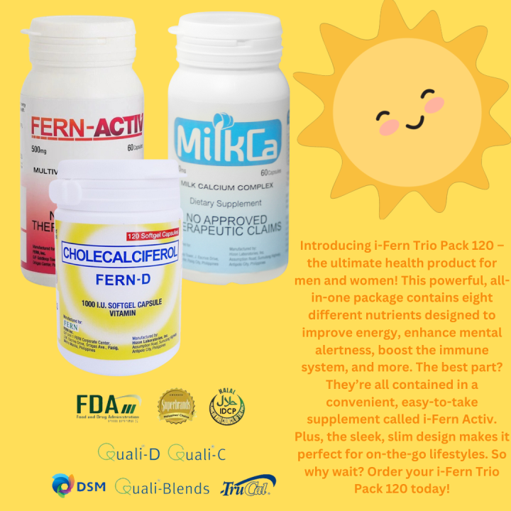 Original Power Trio Ifern Products Fern D Vitamin D 1000IU | Lazada PH