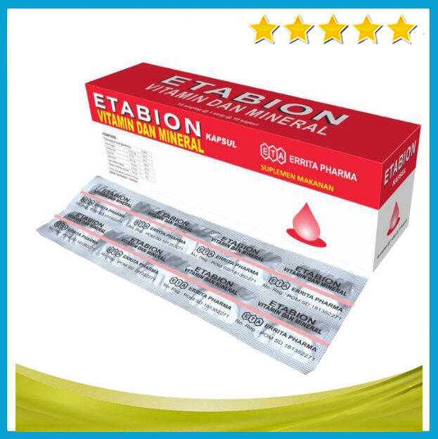 Etabion Kapsul Suplemen Vitamin Penambah Darah 1 Strip isi 10 ...