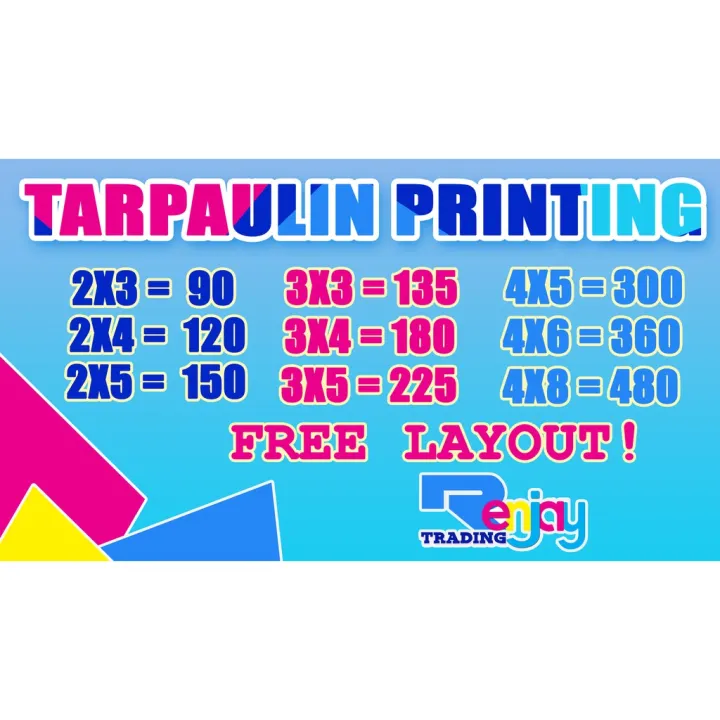TARPAULIN PRINTING WITH FREE LAYOUT 13OZ | Lazada PH