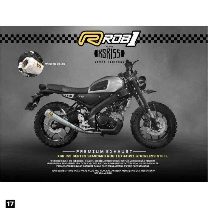 Knalpot Rob1 Original Yamaha xsr 155 Stainless original racing jogja ...