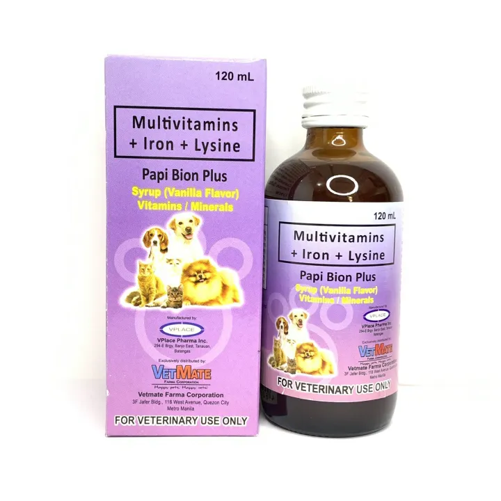 [SOUTH VET] Papi Bion Plus B-Complex 120ml Syrup (Vanilla Flavor ...