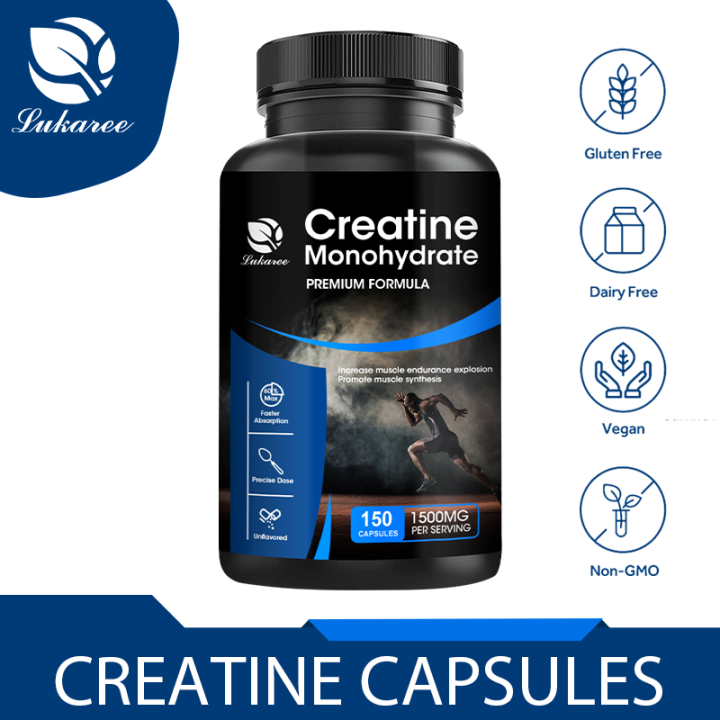 Creatine Capsules Creatine Monohydrate Gain Strength, Muscle Recovery ...