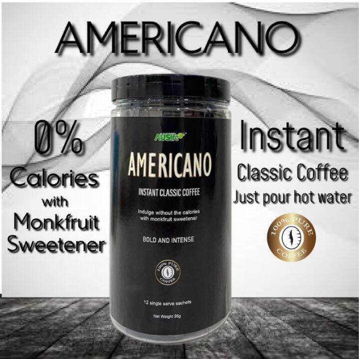 ⭐AUSLIFE⭐Americano Coffee⭐ (Instant 2in1 with 0% Calories Monkfruit ...