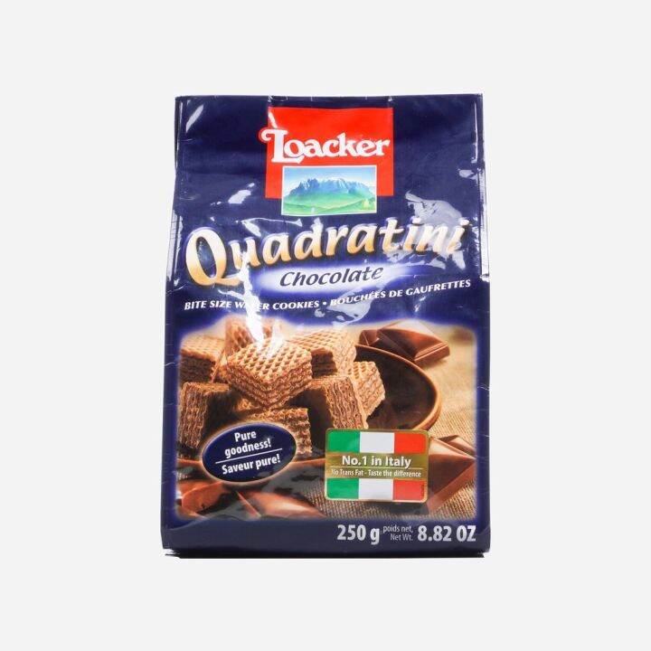 Loacker Quadratini Cocoa & Milk, Chocolate, Vanilla, Napolitaner (250g ...