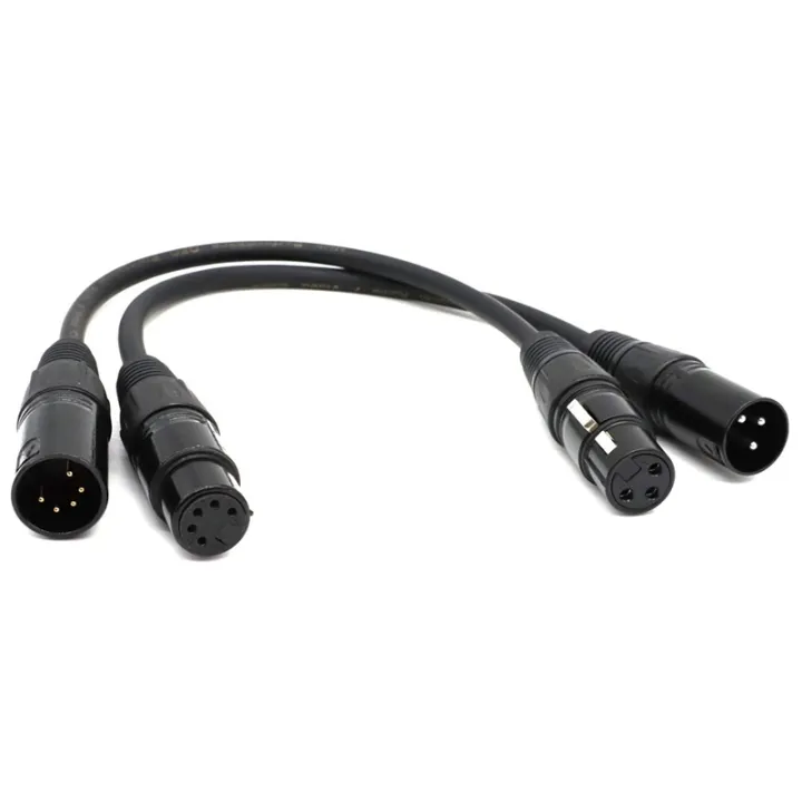 XLR Male 3 Pin to XLR Female 5 Pin & XLR Female 3 Pin to XLR Male 5 Pin Audio Cable, for ...