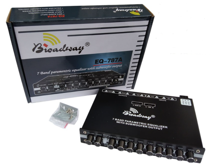 7 Band Parametric Equalizer With Subwoofer Output Broadway EQ-787A ...