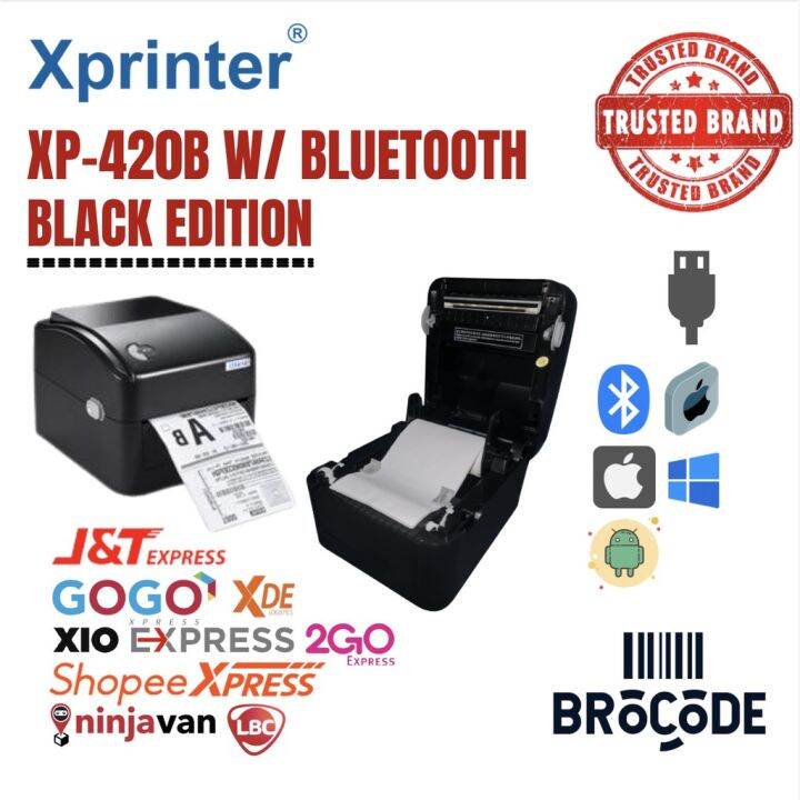 THERMAL WAYBILL PRINTER XPRINTER XP-420B WITH BLUETOOTH BLACK UNIT A6 WAYBILL PRINTER | Lazada PH