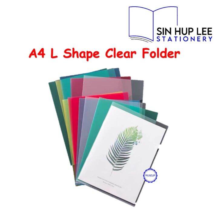 A4 L SHAPE FOLDER / PLASTIC FILE / FAIL -TRANSPARENT / COLOURFUL | Lazada