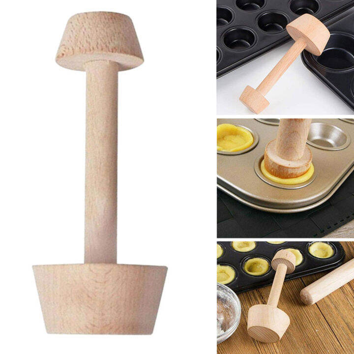 MBV1539 Wood Pastry Pusher Eggtart Mold Baking Supplies Egg Tart Tamper ...