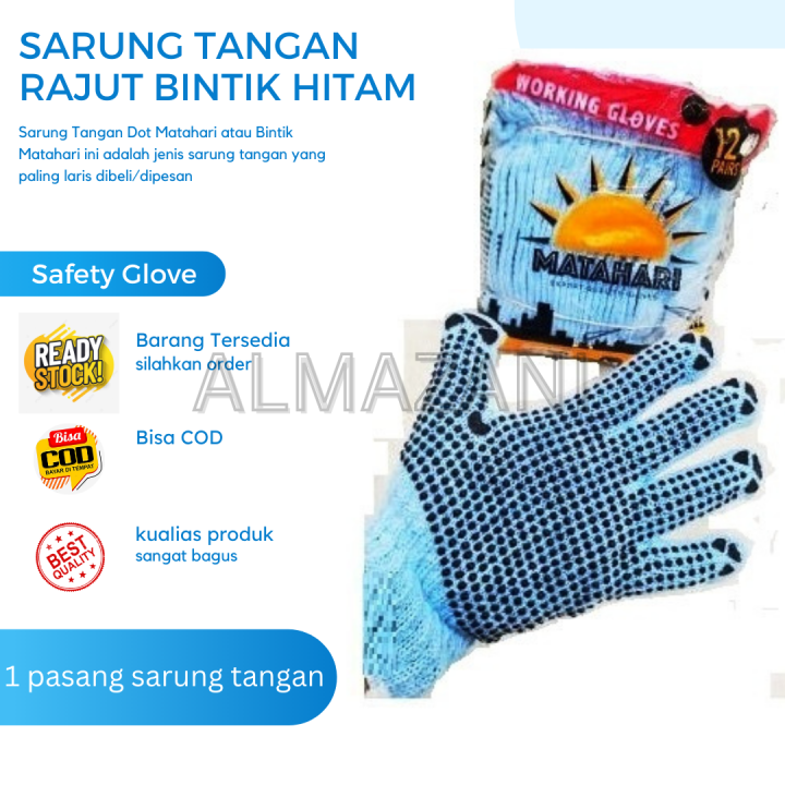 SARUNG TANGAN KERJA/SARUNG TANGAN PROYEK/SARUNG TANGAN RAJUT/SARUNG ...