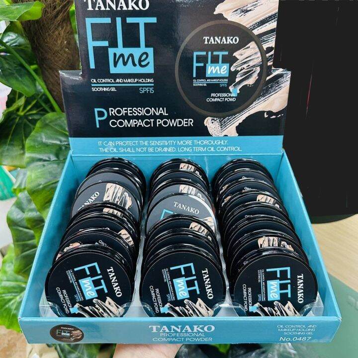 TANAKO FIT ME OIL CONTROL POWDER แป้งพัฟ แป้งตลับ 2 ชั้น ซาซิมิ ออเรนจ์ ...