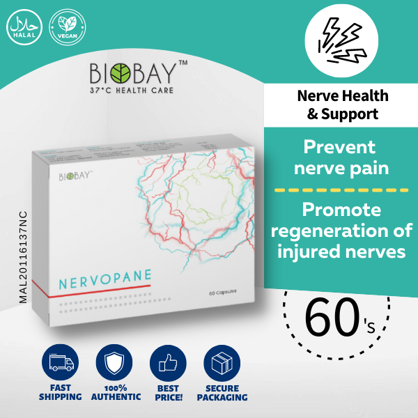 Biobay Nervopane with Alpha Lipoic Acid Vitamin B5 B6 B12 Zinc Chromium and Zinc [60 Capsules ...