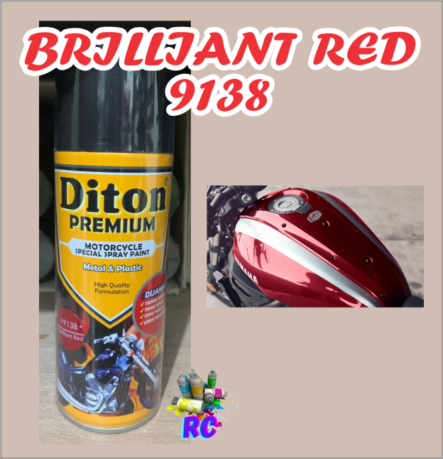 Cat Pilox Diton 9138 Premium Yamaha Brilliant Red Warna Merah Candy ...