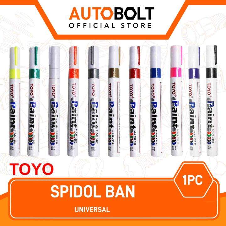 Spidol Ban TOYO Paint Maker Permanen Mewarnai Ban Motor Mobil Warna ...