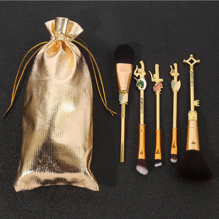 Y2K2 ผู้หญิง 5 ชิ้น/เซ็ต คิ้ว เปลือกตา ปากกาเน้นข้อความ ผง แปรงผสมรองพื้น อะนิเมะชุดแปรงแต่งหน้า ...