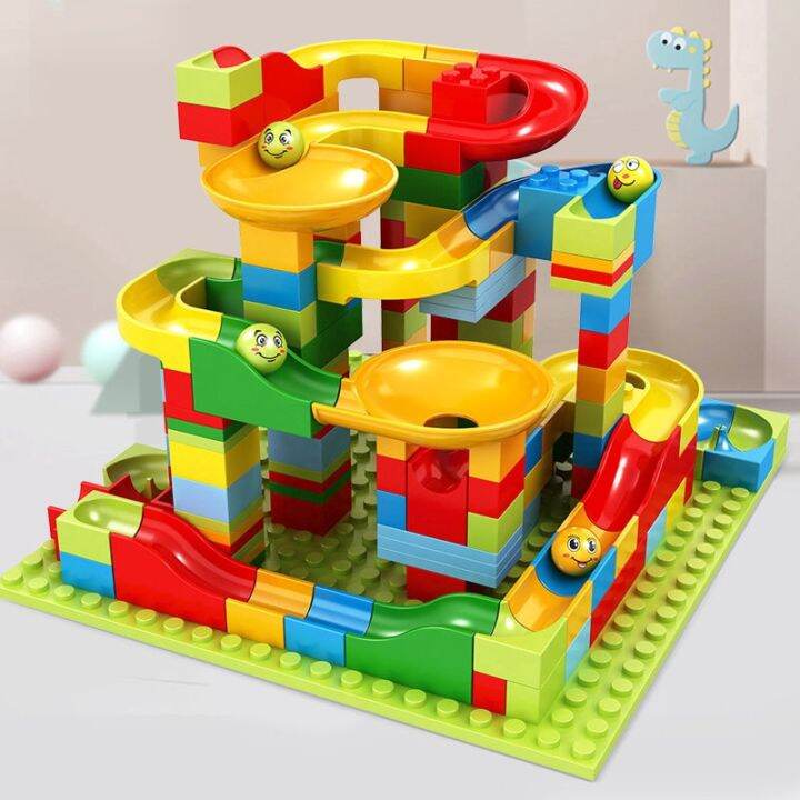 168-336PCS Marble Race Run Maze Ball Track Mainan Building Blocks ...