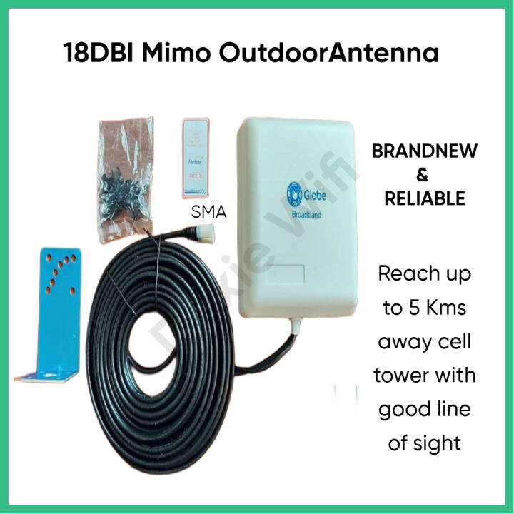 Mimo 18DBI outdoor antenna with 15meters wire | Lazada PH