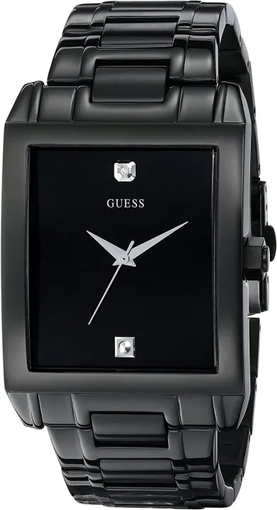 GUESS Men's Stainless Steel Diamond Dial Watch Black | Lazada PH