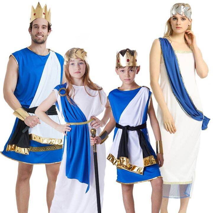 Halloween adult children's performance costume ancient Greek god Zeus ...