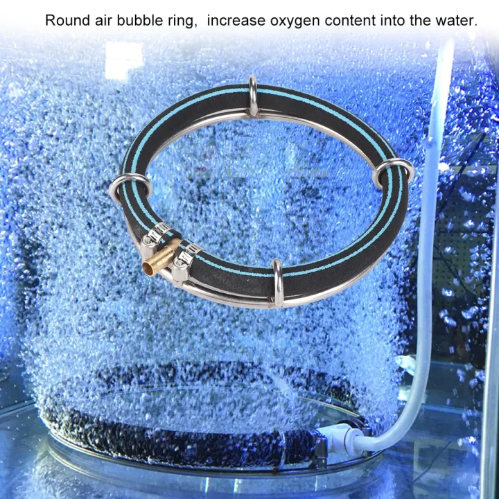 Aquarium Round Air Bubble Diffuser Ring Fish Pond Oxygenation Bubbler ...