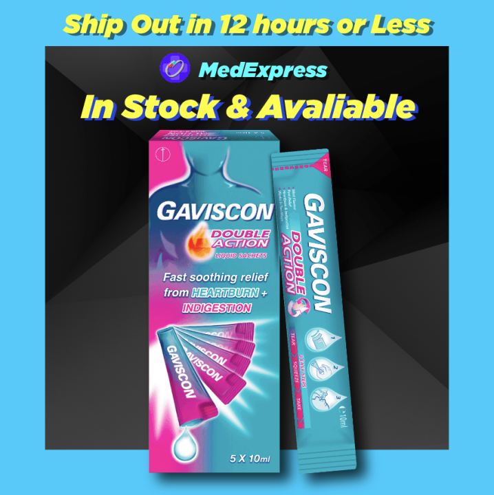 Gaviscon Double Action Sachets get fast dual relief from heartburn and ...