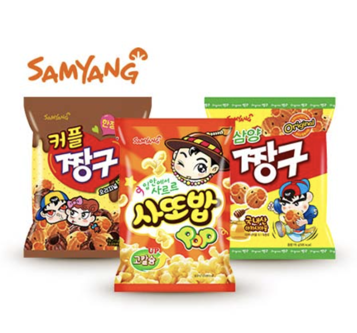 Samyang Snack Honey Dipped Corn Snack Sattobap Jjang gu Crackers Chips ...