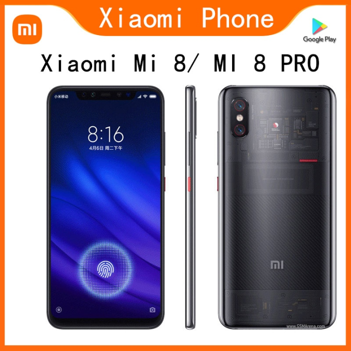 มาร์ทโฟน Xiaomi Mi 8 Pro Xiaomi 8โปร Snapdragon 845 Android ลายนิ้วมือ NFC 3000 MAh (สุ่มสี ...