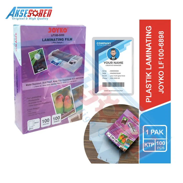 Laminating Film / Plastik Laminating Joyko [LF100-6898/100 Sheets ...