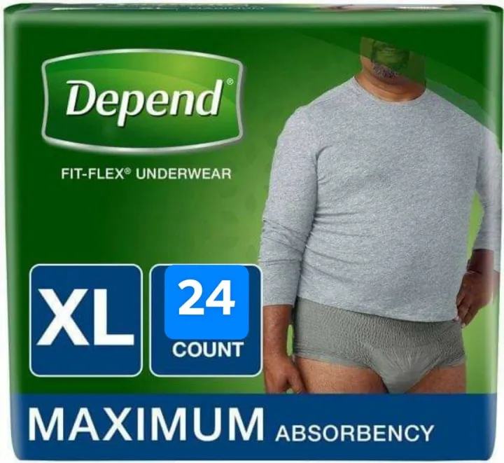 Depend FIT-FLEX Incontinence Underwear for Men, Maximum Absorbency ...