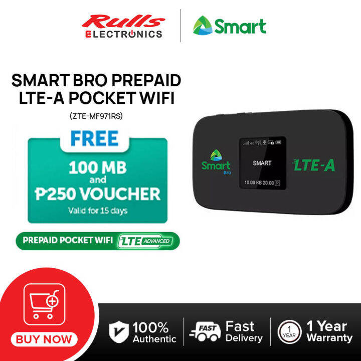 SMART Bro Prepaid LTE-A Pocket WiFi Advanced (ZTE-MF971RS) | Lazada PH