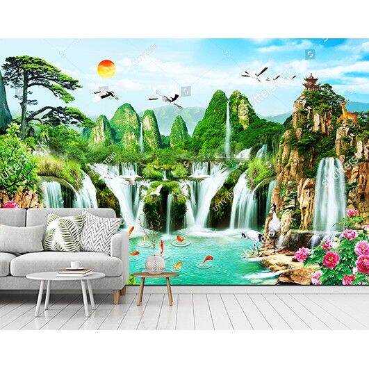 Wallbaner Custom DINDING Pemandangan Alam-Wallpaper Dinding 3D Murah ...