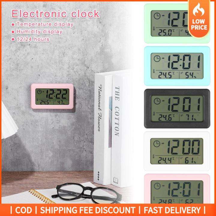 【COD】LED เครื่องวัดอุณหภูมินาฬิกาปลุกดิจิตอลเครื่องวัดความชื้นตั้งโต๊ะ ...
