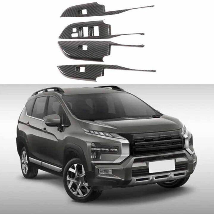 Car Carbon Fiber ABS Door Window Glass Switch Panel Cover Trim Fit for ...