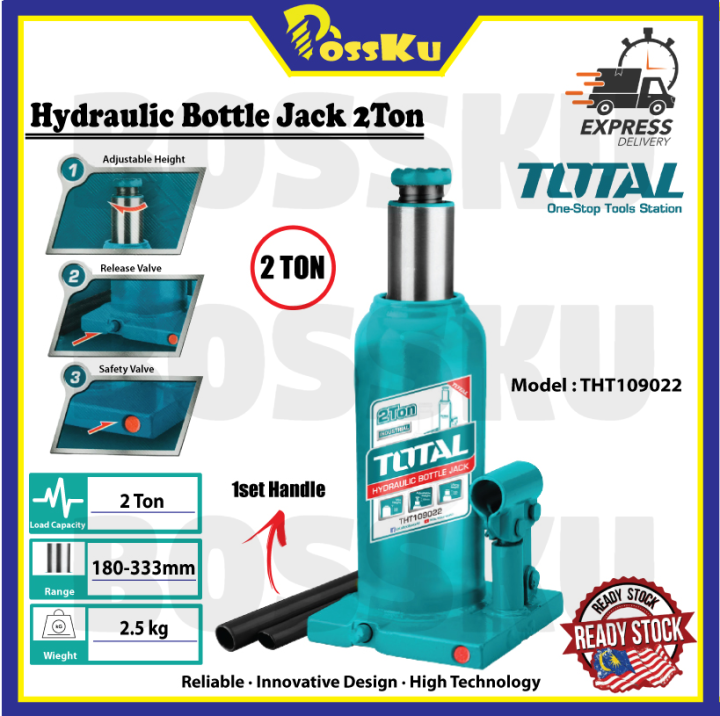 TOTAL 2 TON Hydraulic Bottle Jack THT109022 | Lazada