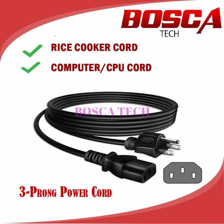 AC Power Cord 3 Pin Plug 1.5m for Rice Cooker Cord | Lazada PH