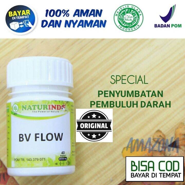 Obat Herbal BV FLOW Naturindo (Spesial Sirkulasi Darah Lancar) | Lazada ...