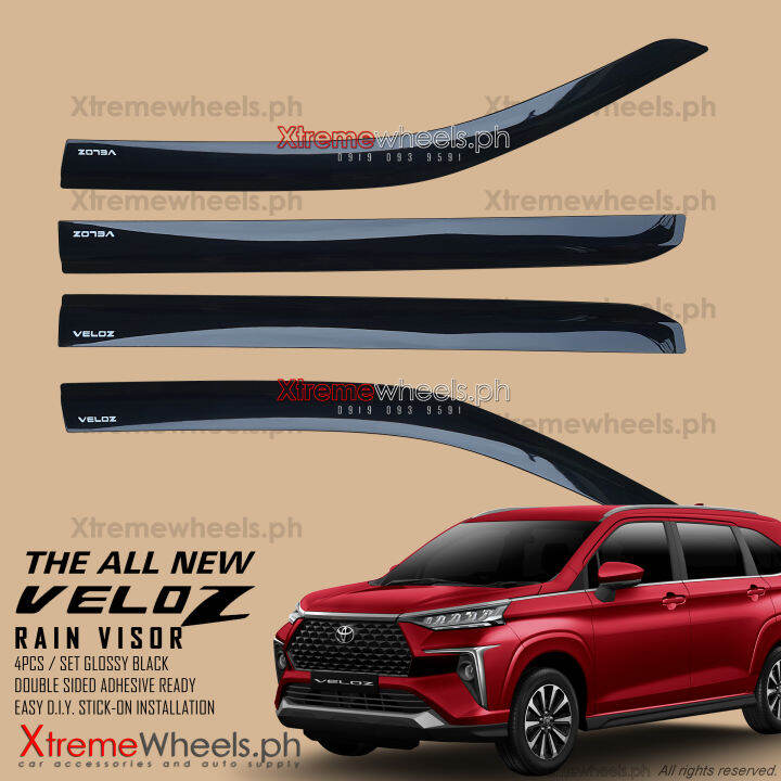 Toyota Veloz 2022-2023 Thick slim Type Thailand Made Rain Gutter / Door ...