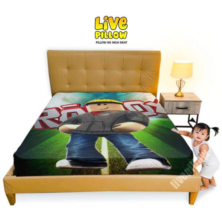 LIVEPILLOW Roblox bedsheets single double queen size beddings | Lazada PH